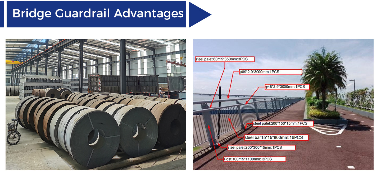 Anti-collision Metal Railing Bridge Barrier-Shandong Safebuild Traffic ...